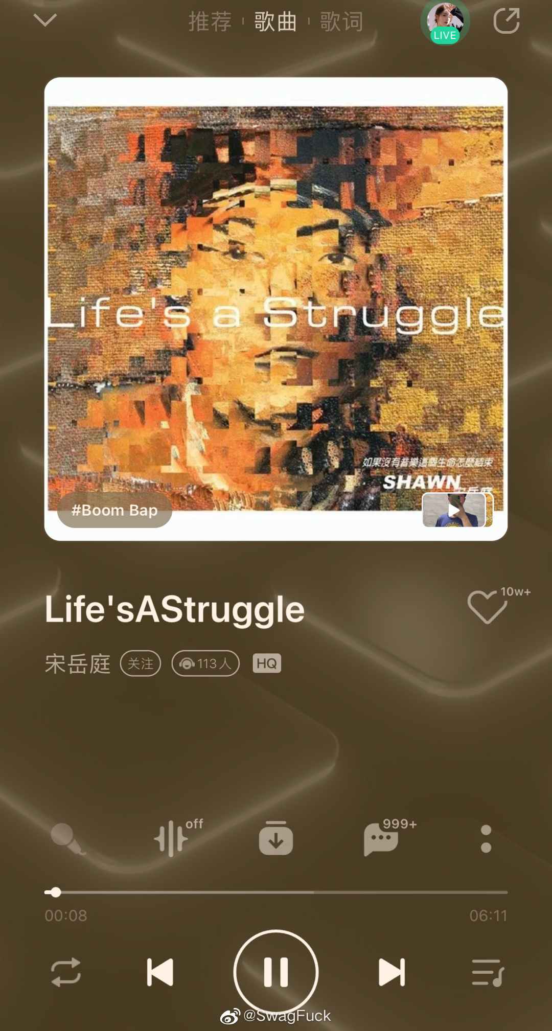 神作归来 宋岳庭神作《Lifes A Struggle》刚刚重新上架了！|宋岳庭|Life's A Struggle|日子_新浪新闻
