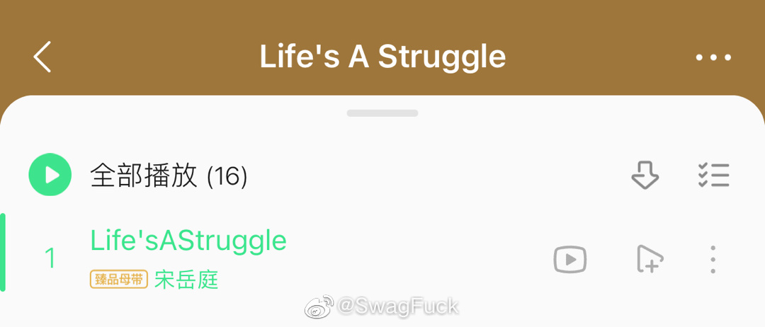 神作归来 宋岳庭神作《Lifes A Struggle》刚刚重新上架了！