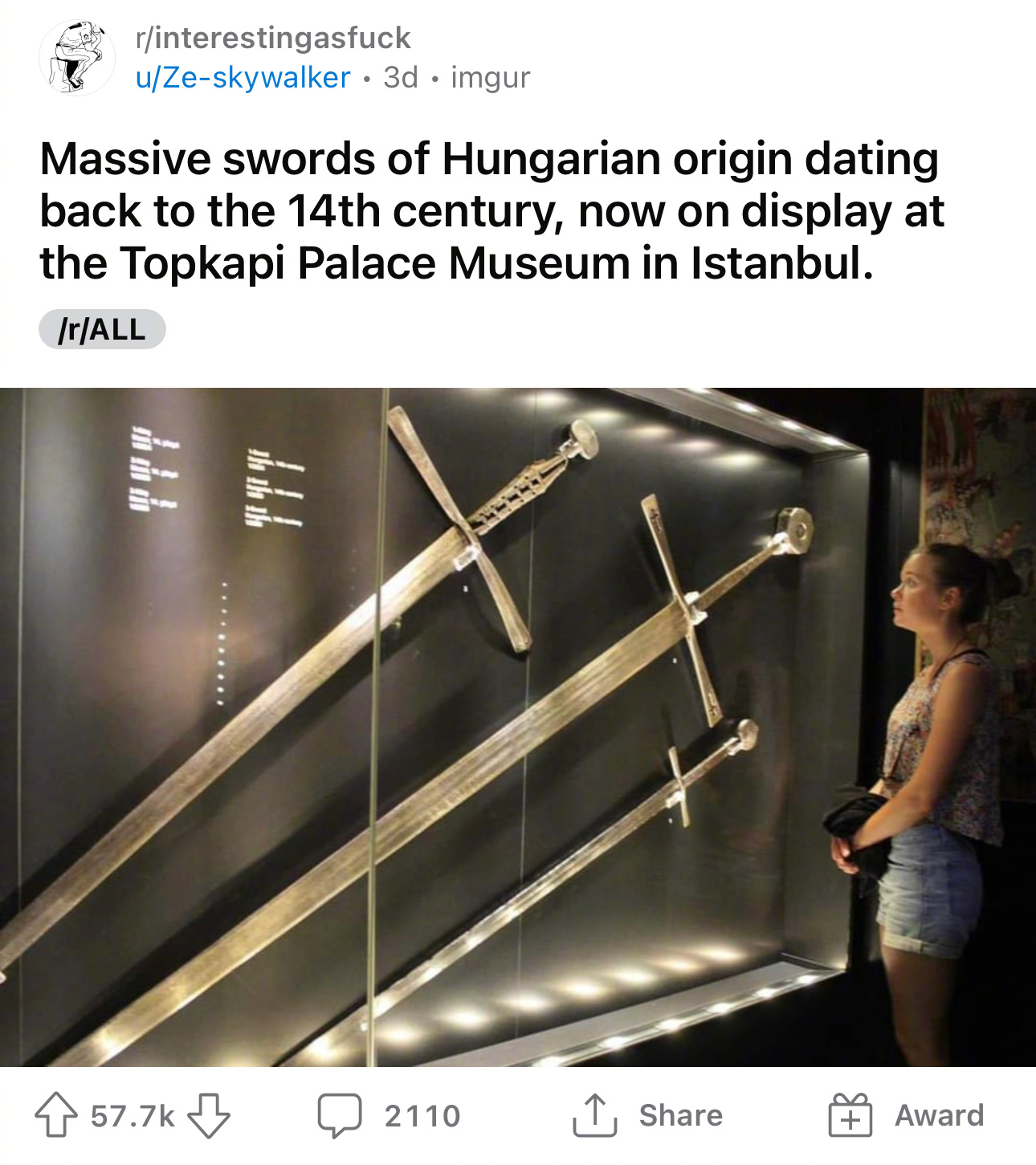 土耳其托普卡帕宫博物馆收藏的14世纪匈牙利长剑……|匈牙利|土耳其|托普卡帕宫_新浪新闻