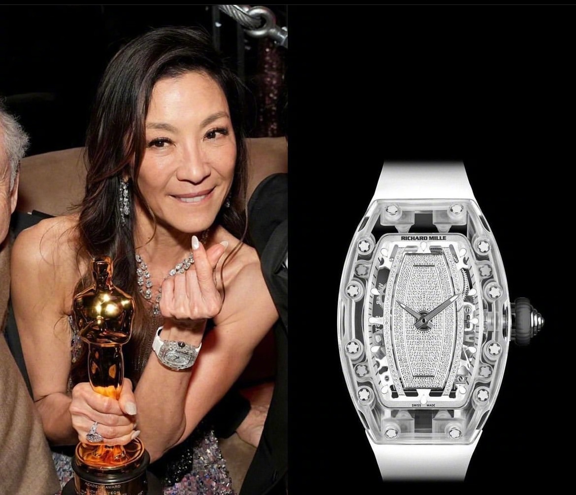 杨紫琼奥斯卡颁奖礼佩戴的手表，RM 07-02，售价105万美金|奥斯卡|杨紫琼|颁奖礼_新浪新闻