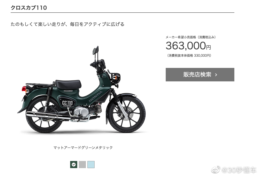 售价13000元，本田幼兽CC110发布！-新浪汽车