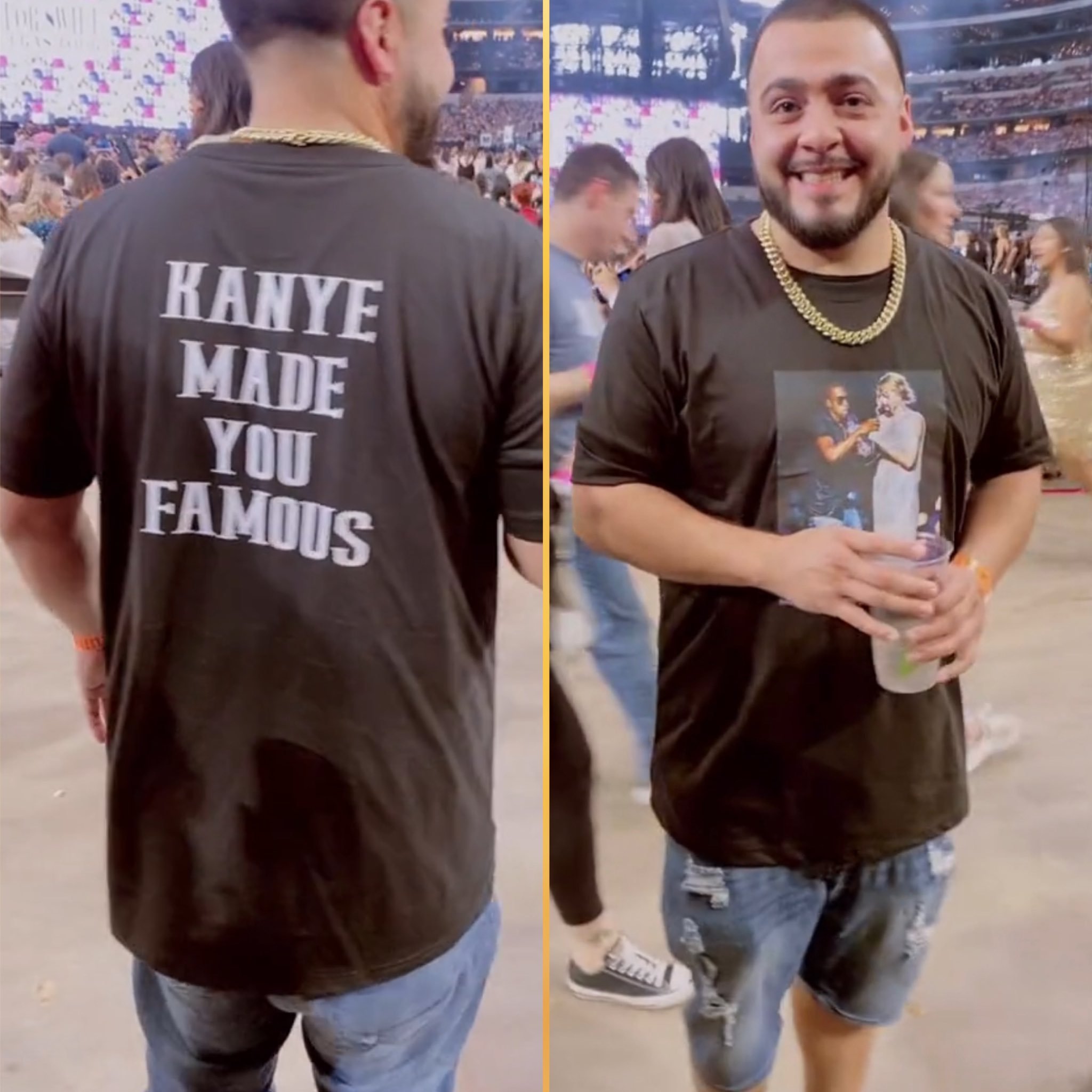 星闻｜ 一名观众穿着一件定制的Kanye Made You……