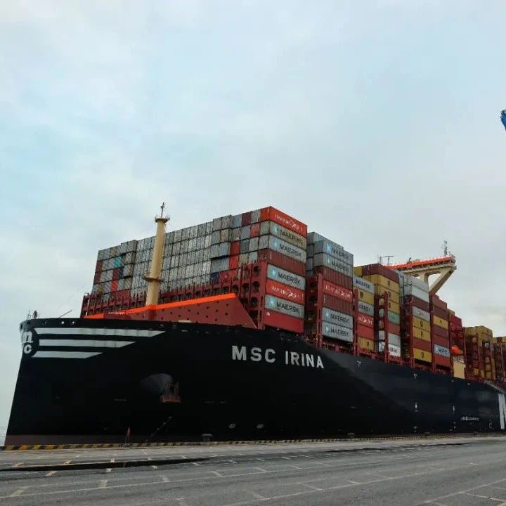 全球最大集装箱船“MSC IRINA号”南沙港|广州市|广州港|广东省|港口|地中海_新浪新闻