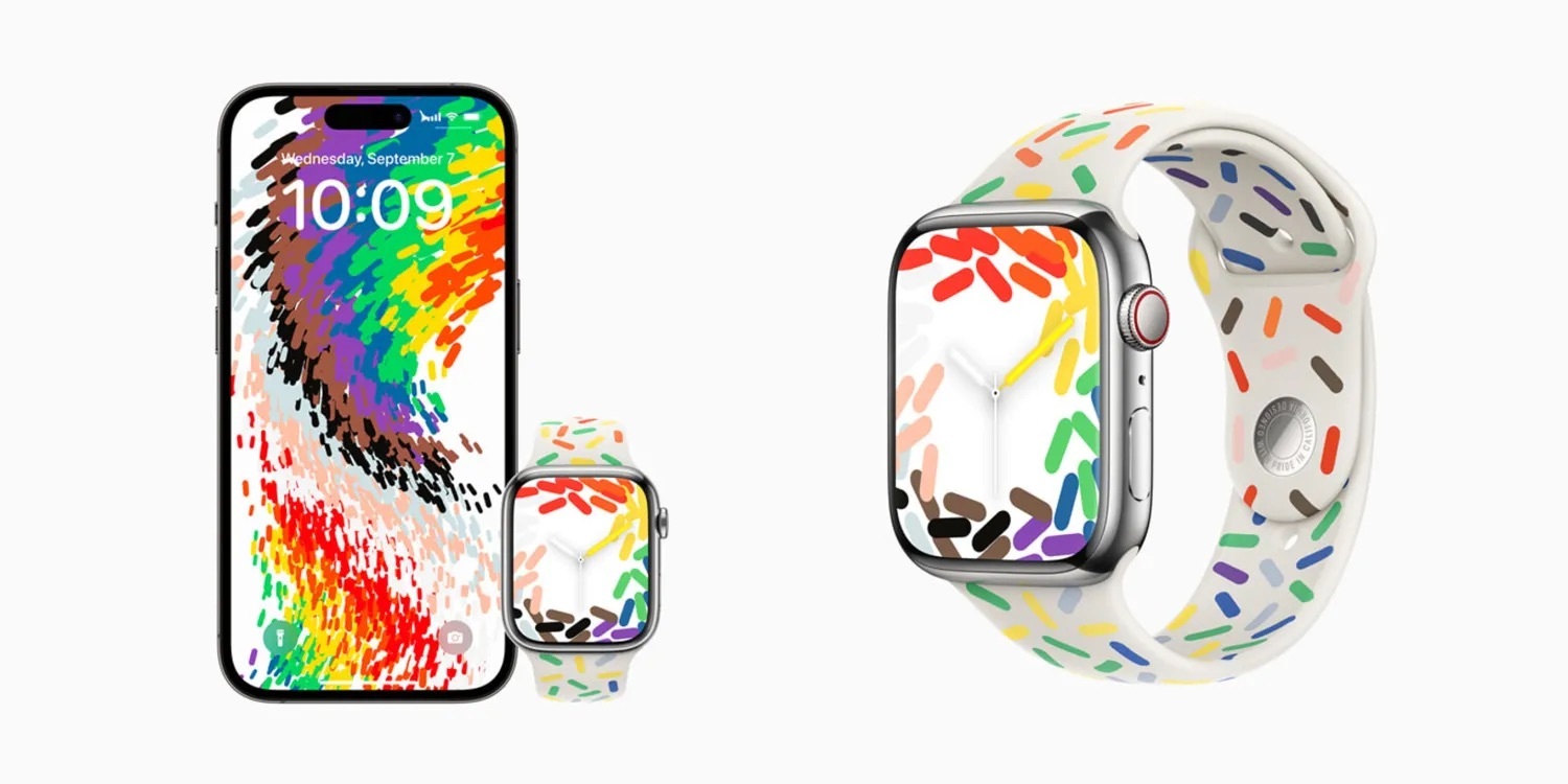 苹果昨晚发布了 2023 款 Apple Watch 彩虹版表带和相应表盘……|苹果|彩虹|apple watch_新浪新闻