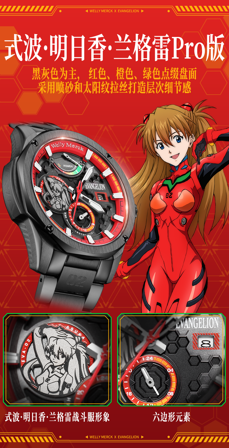 【国内新品】《新世纪福音战士》携手WellyMerck威利默克，推出EVA Pro版多功能机械表__财经头条