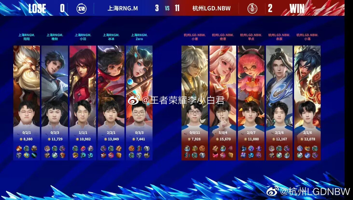 LGD对战RNGM第二小局比赛 ，绝意公孙离豪取三杀……