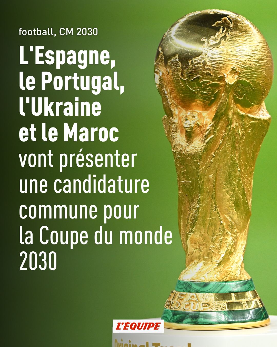 队报：乌克兰将与西班牙、葡萄牙、摩洛哥共同申办2030年世界杯|西班牙|葡萄牙|乌克兰_新浪新闻