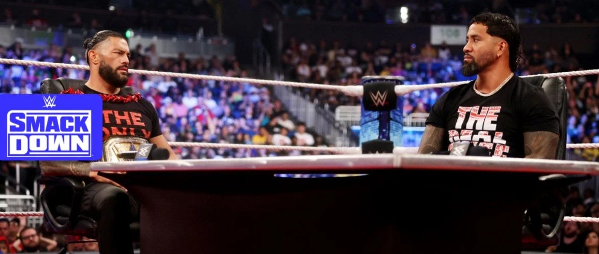 SmackDown｜赌上部落酋长之名！罗门和杰约定夏季狂潮大赛一战|雷尔|奥斯丁|酋长_新浪新闻