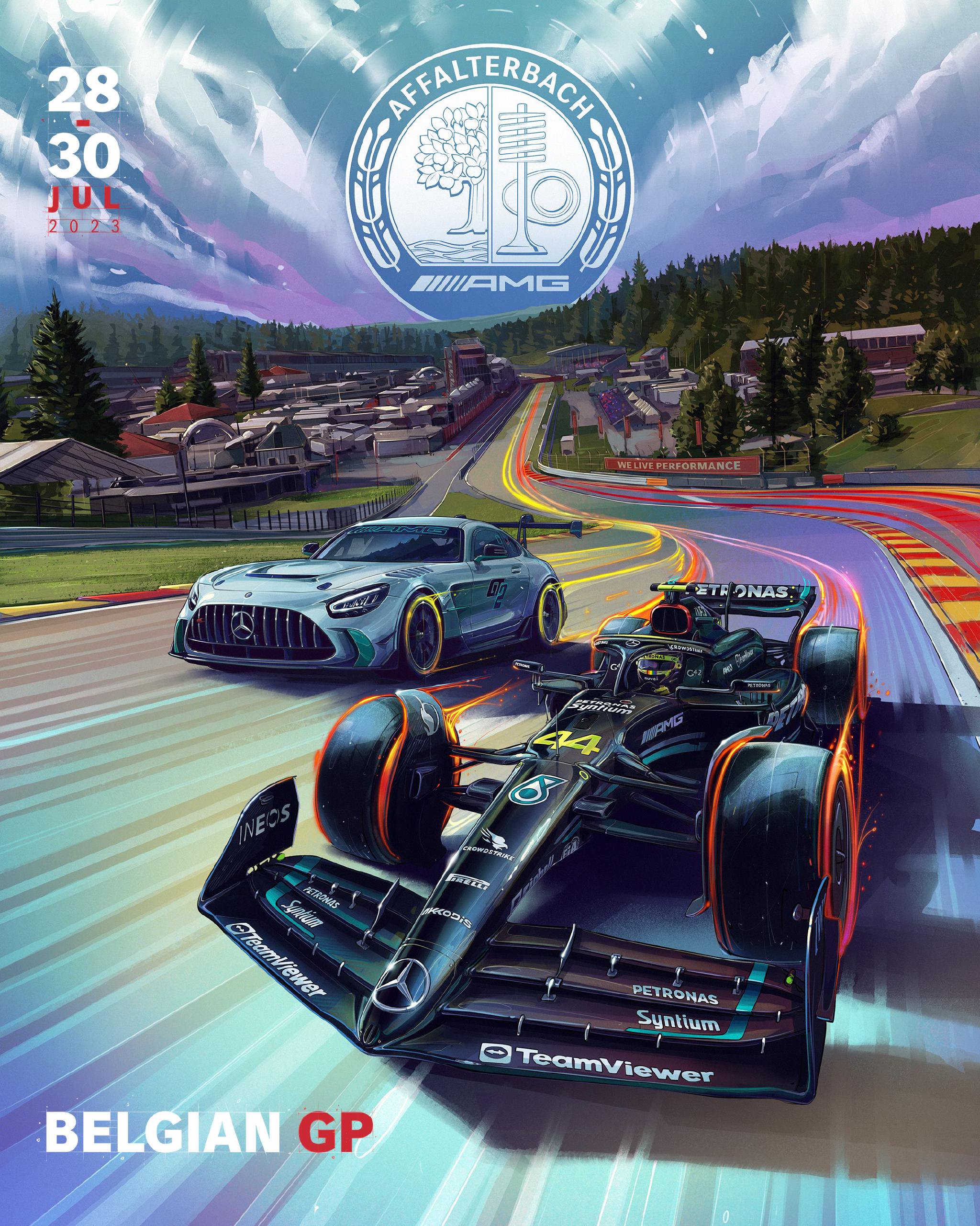 比利时大奖赛梅赛德斯车队海报……|比利时|梅赛德斯车队|F1_新浪新闻