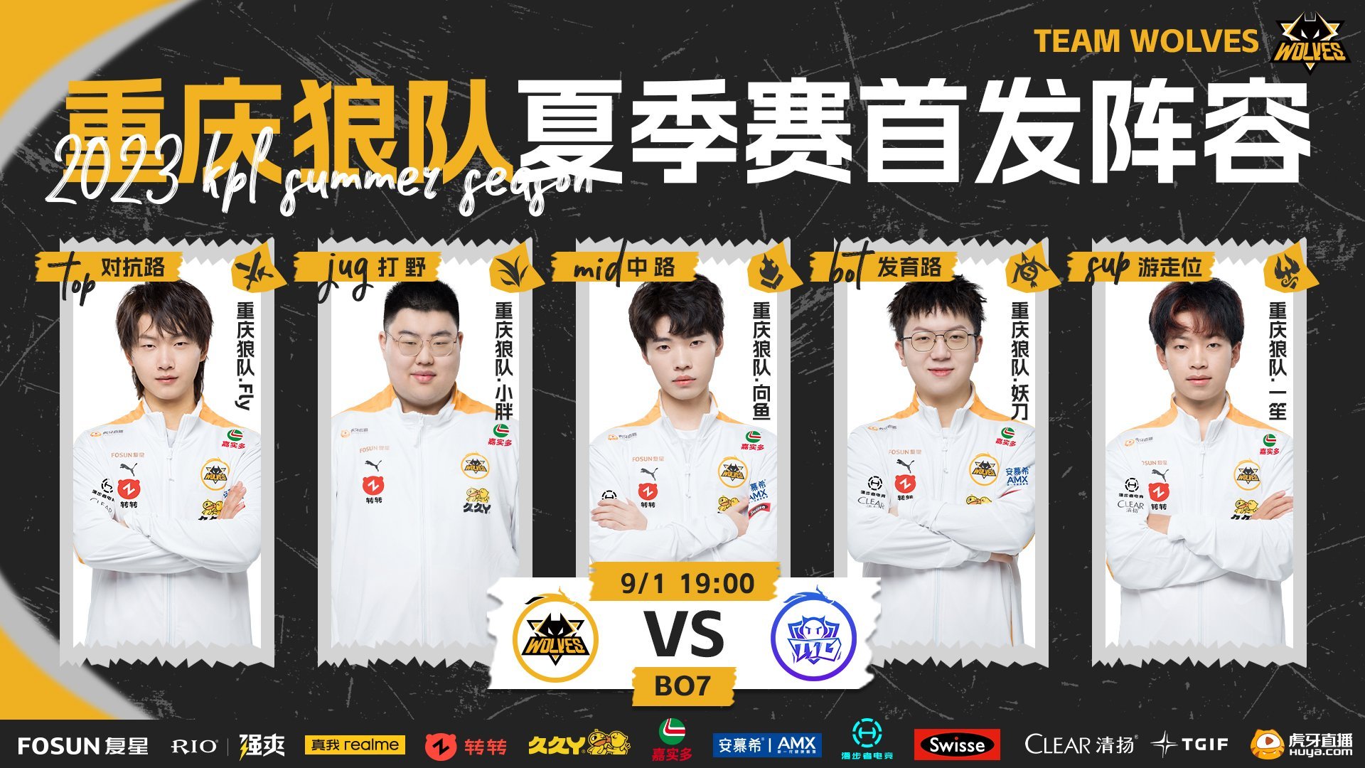 季后赛胜者组决赛·首发名单 重庆狼队 vs 广州TTG……|KPL|王者荣耀|广州市|重庆市|夏季赛_新浪新闻