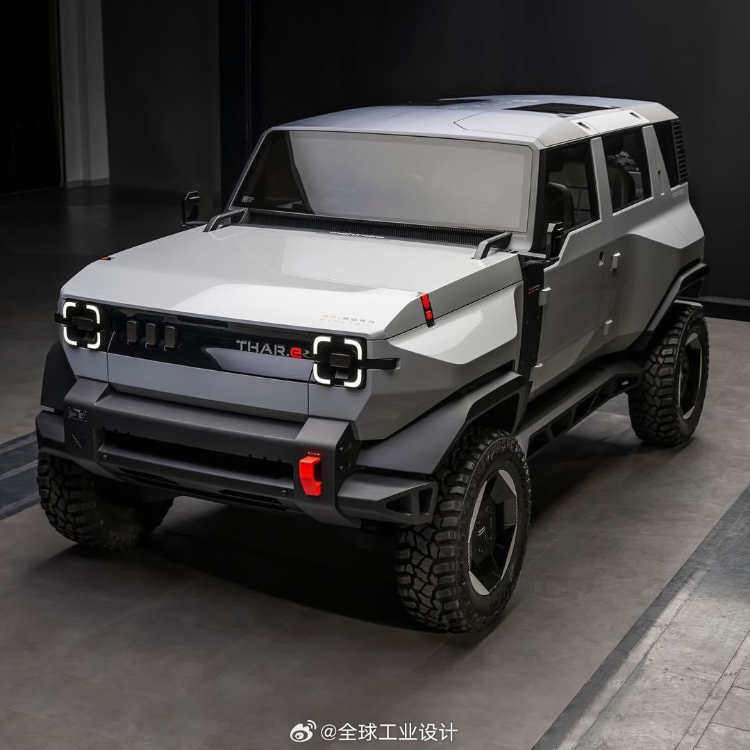 由mahindra设计的THAR.e硬派概念车拥有极致的未来感-新浪汽车