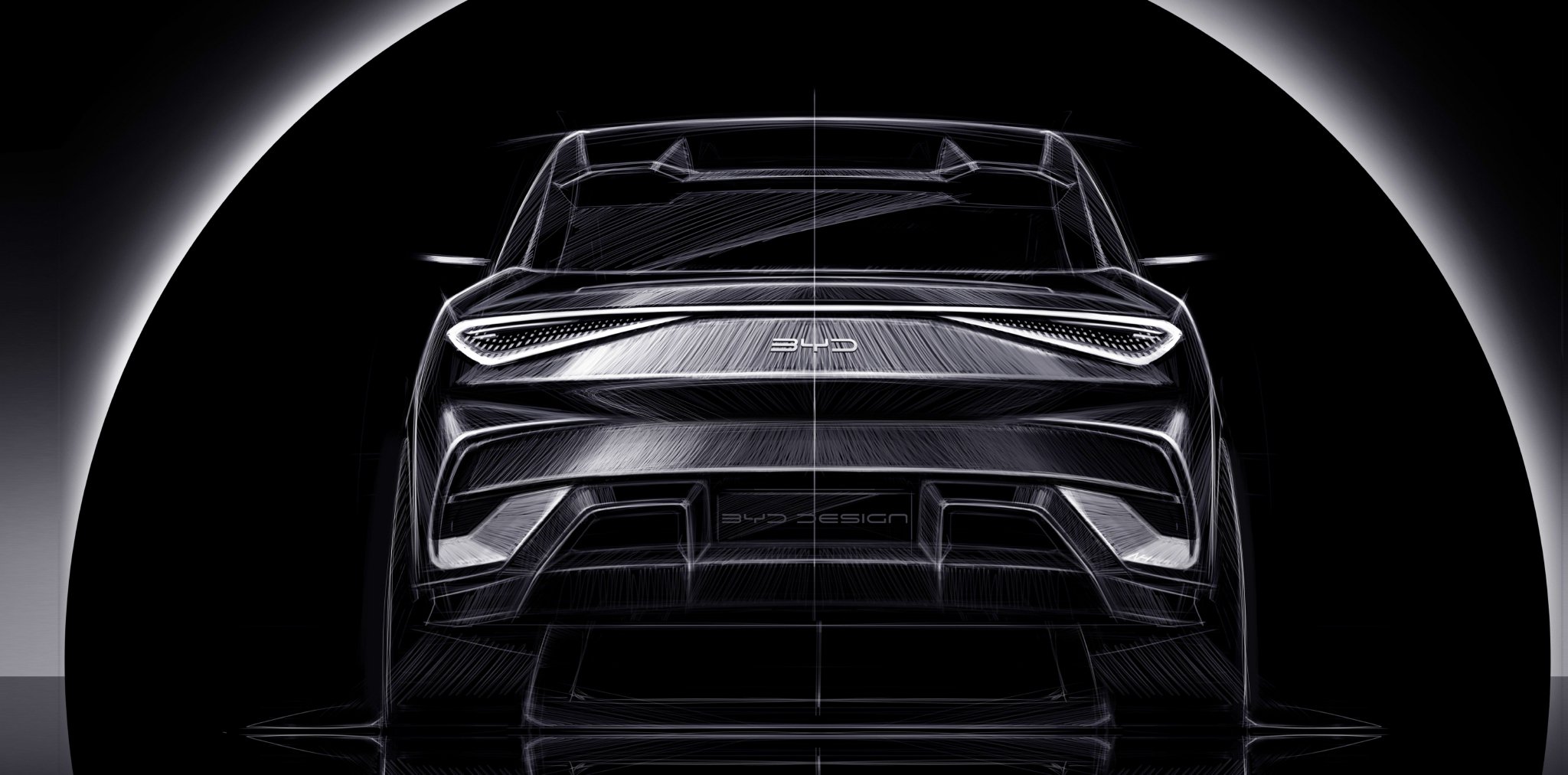 比亚迪海狮07 EV设计手稿公布，将于广州车展亮相-新浪汽车