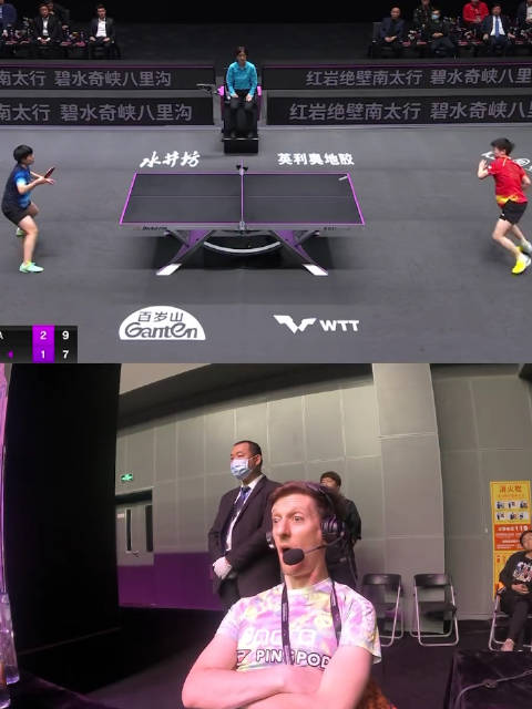 WTT世界乒联官方晒出解说员Adam Bobrow视角……|连击_新浪新闻