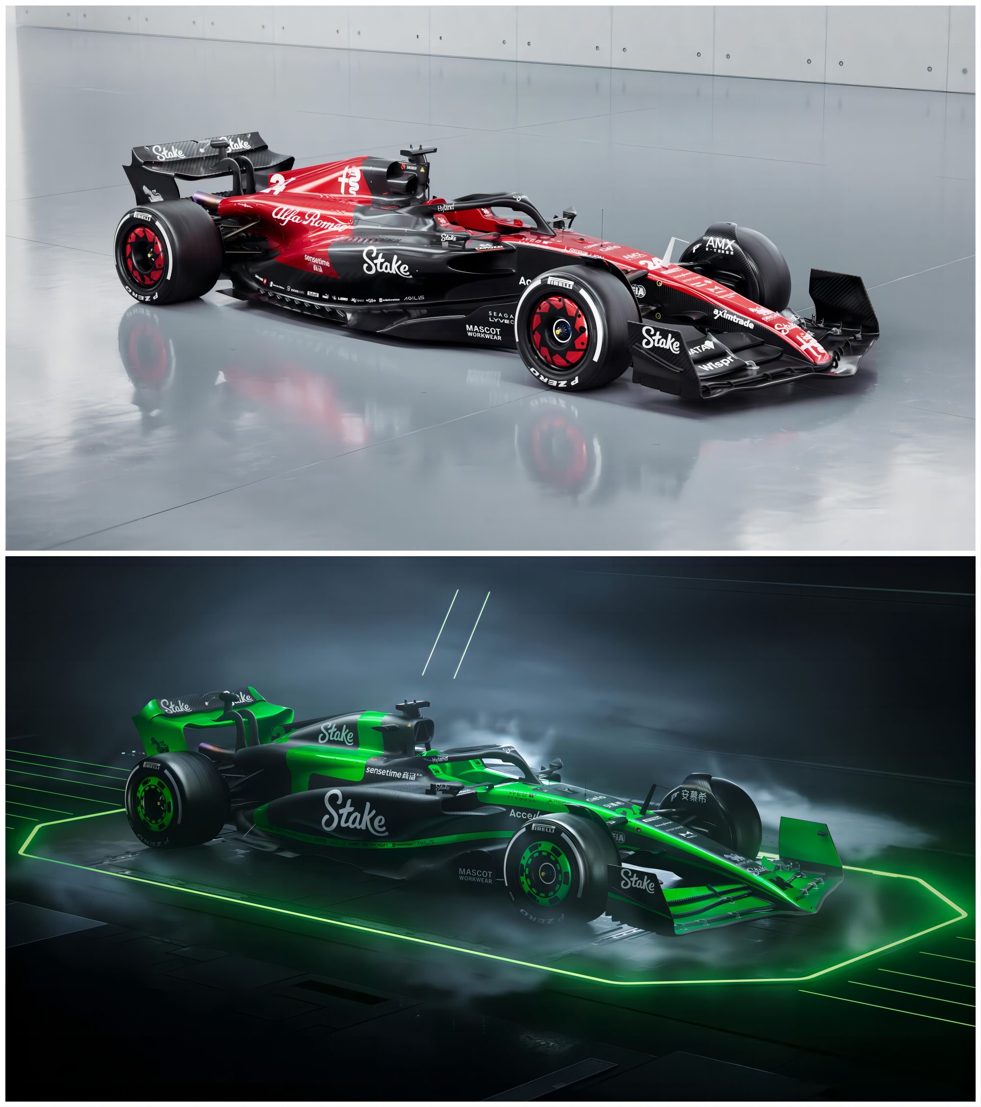 2024赛季索伯C44与C43车型对比|F1|车队_新浪新闻