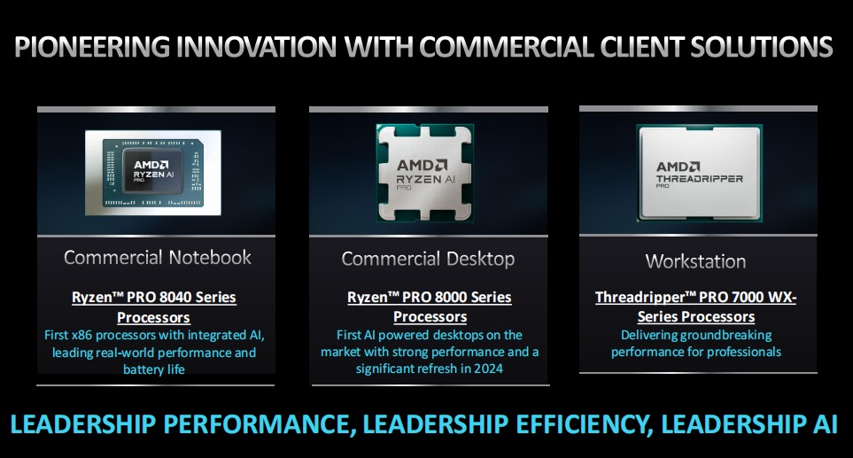 AMD 发布锐龙 PRO 系列商用处理器：搭载 NPU 单元，支持 WiFi 7|AMD|PRO_新浪新闻