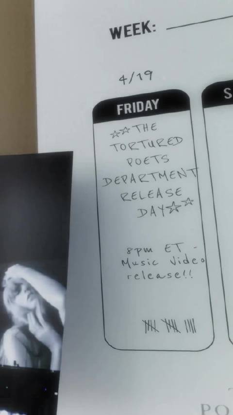 Taylor Swift宣布新专辑「TTPD」首支MV将于北京时间本周六早上8点首播！|新专辑_新浪新闻