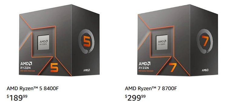 AMD R7 8700F/R5 8400F 处理器上架亚马逊：5 月 14 日发售|亚马逊|处理器|频率_新浪新闻