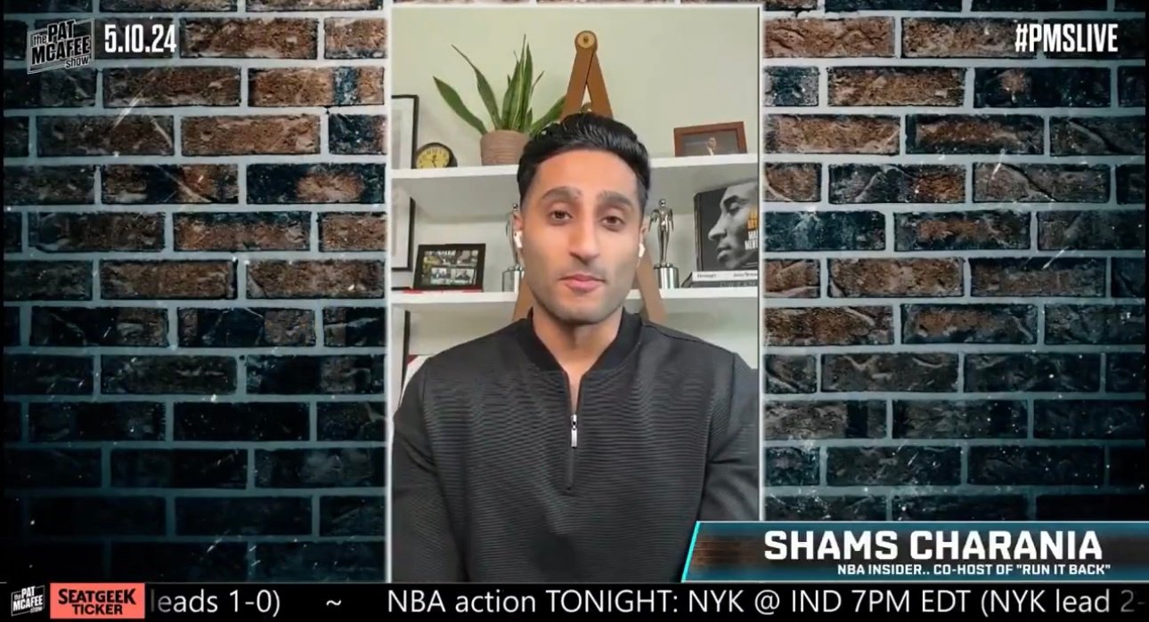 Shams在节目中表示：勒布朗詹姆斯想要再打两个赛季，显然湖人队想让他回归，湖人也确实有兴趣在选秀大会选中布朗尼|Shams|勒布朗·詹姆斯 ...