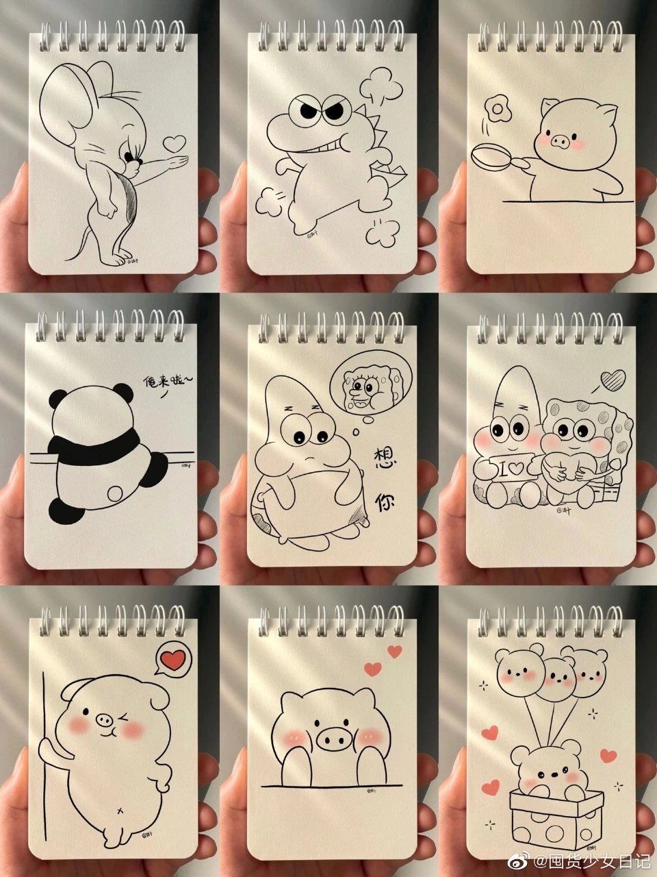 一些可爱简笔画教程|简笔画|教程|可爱_新浪新闻