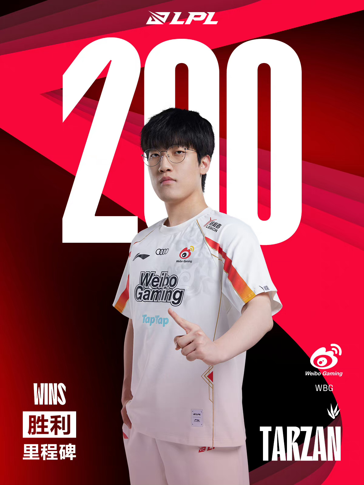 里程碑：Tarzan达成LPL200胜场成就|tarzan|tes_新浪新闻