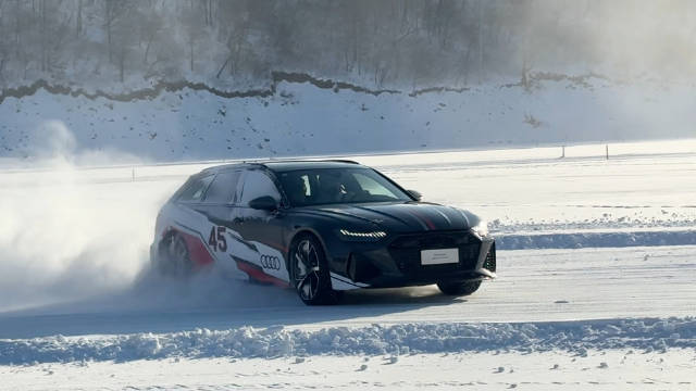 Audi RS6 Quattro 冰面8字…今天飘爽了|汽车资讯|中高级车|奥迪_新浪新闻