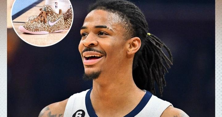 致敬Ja Raffe！莫兰特对阵爵士上脚“长颈鹿”配色2代球鞋|爵士|莫兰特_新浪新闻