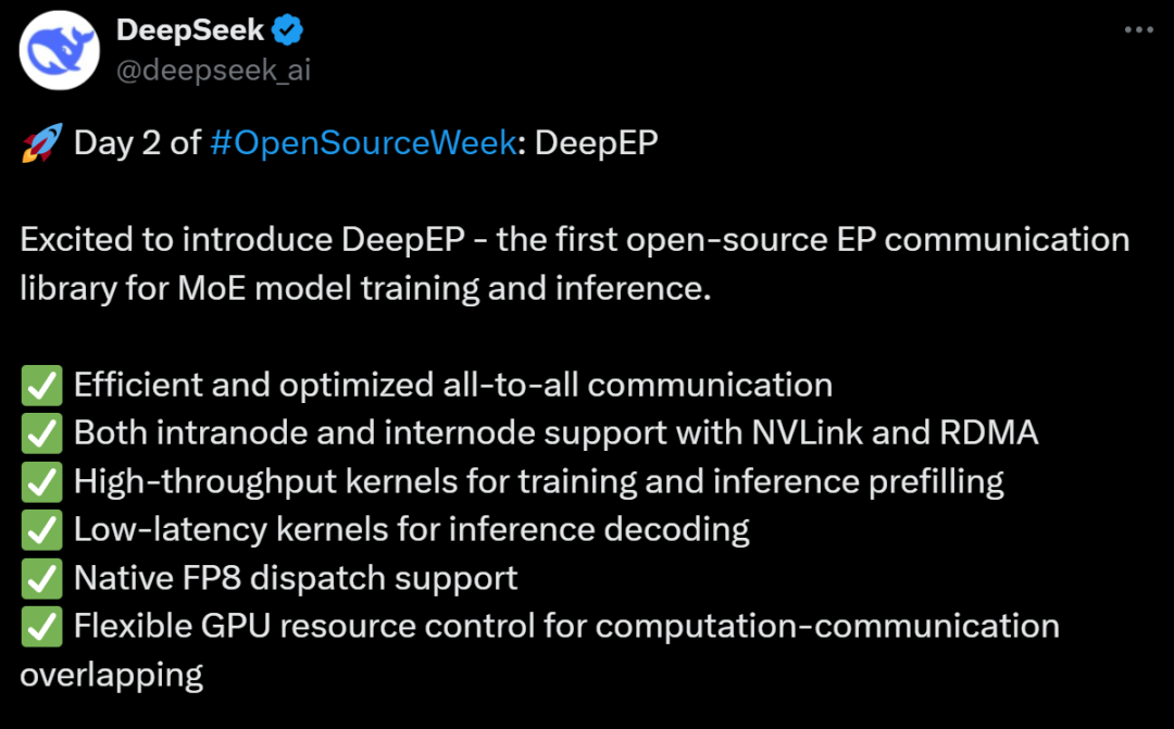 DeepSeek开源周第二天：DeepEP亮相，为MoE和EP量身定制的高效通信库|通信|推理|带宽_新浪科技_新浪网