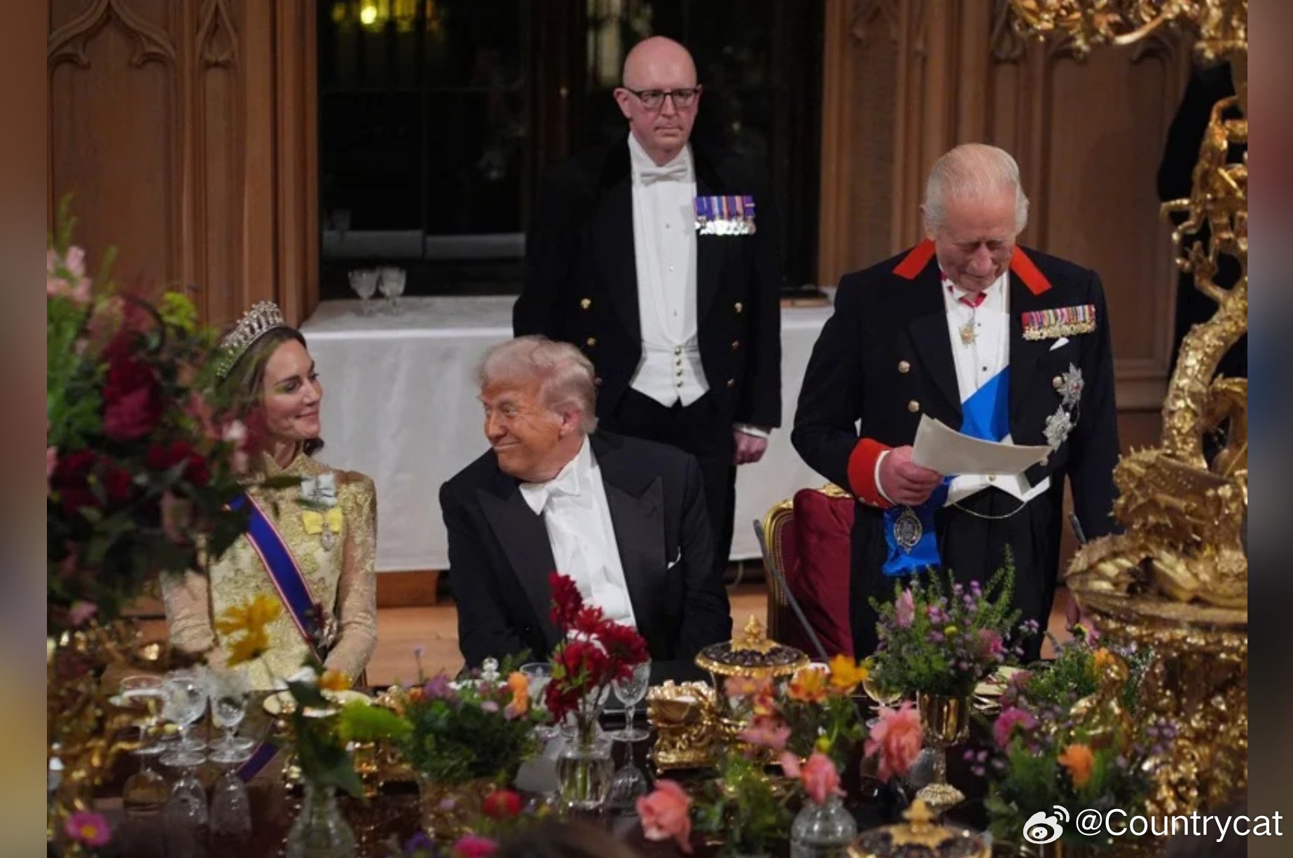 特朗普访英出席国宴 高调夸赞凯特王妃很漂亮|特朗普|凯特王妃|查尔斯|英国_新浪新闻