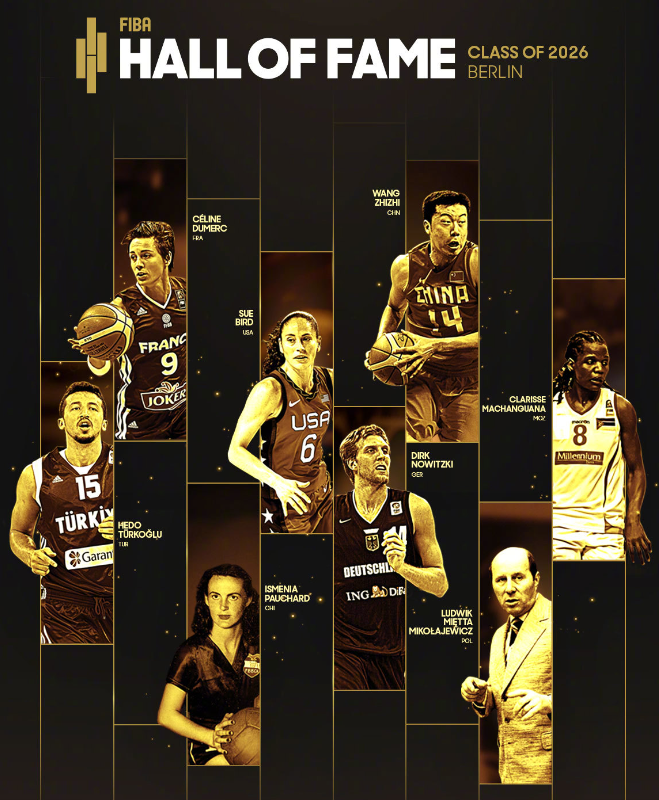 王治郅入选2026FIBA名人堂 比肩姚明成中国第5人|王治郅|名人堂|国际篮联|中国|姚明|中国女篮|苏·伯德|中国男篮|FIBA|希度-特 ...