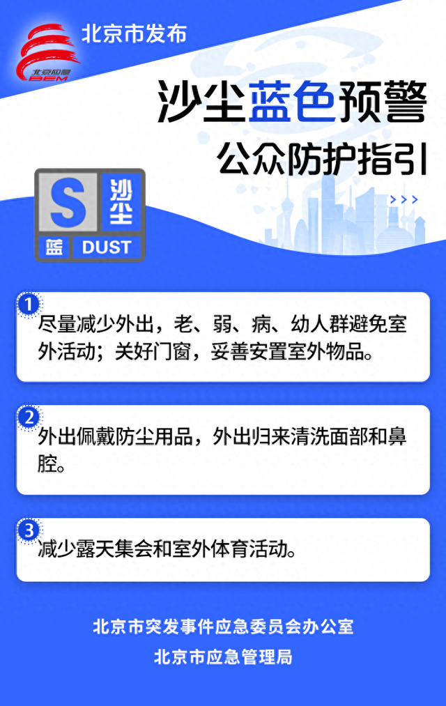 北京市发布沙尘蓝色预警，公众防护指引请收好|沙尘_新浪财经_新浪网