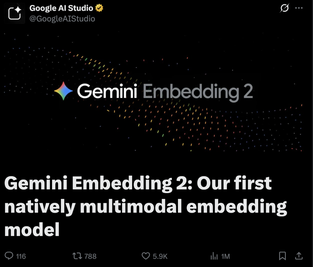 定义RAG新基准？谷歌发布 Gemini Embedding 2：首个原生多模态嵌入模型，延迟骤降70%|谷歌_新浪财经_新浪网