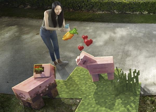 虚实结合 《Minecraft Earth》AR手游今夏开测_新浪游戏_手机新浪网