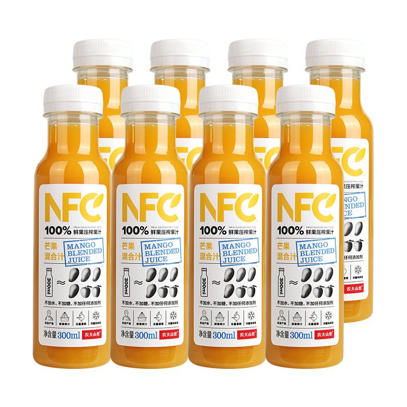 鲜果冷压榨，农夫山泉100%NFC果汁300mL×8瓶40.67元_手机新浪网