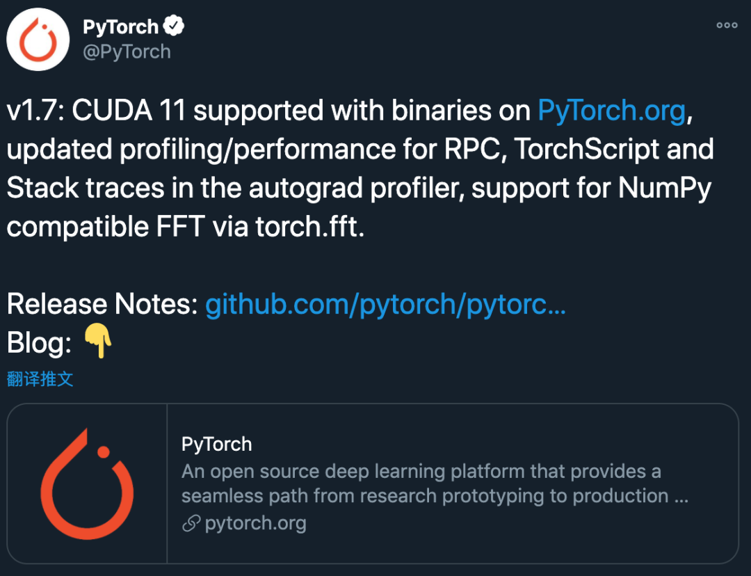 PyTorch 1.7发布，支持CUDA 11、Windows分布式训练|Java|RPC|稳定_新浪科技_新浪网