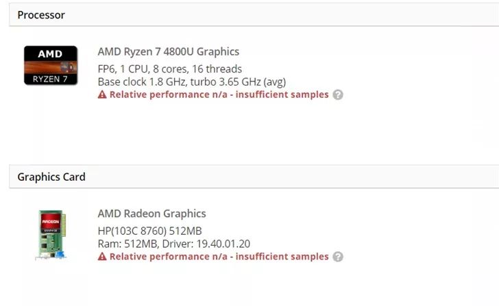 AMD R7 4800U现身数据库：8核16线程__财经头条