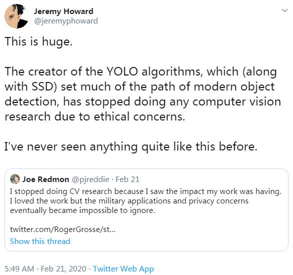 YOLO之父宣布退出CV界，坦言无法忽视自己工作带来的负面影响|计算机视觉|人工智能_新浪科技_新浪网