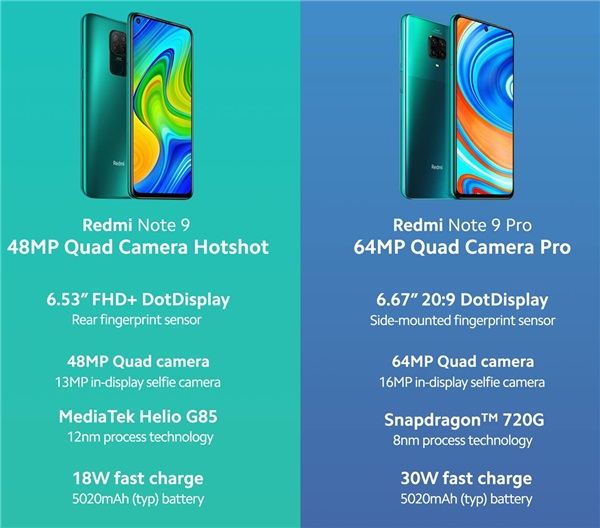 Redmi Note 9/Note 9 Pro发布：前者配Helio G85处理器_手机新浪网