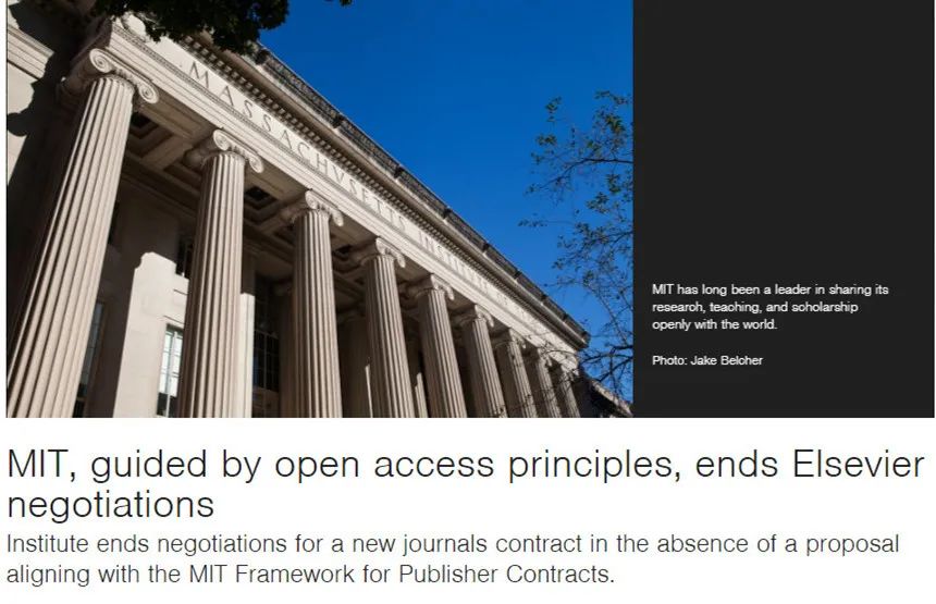 学术界开放获取矛盾又起，MIT、爱思唯尔谈判宣告破裂_手机新浪网