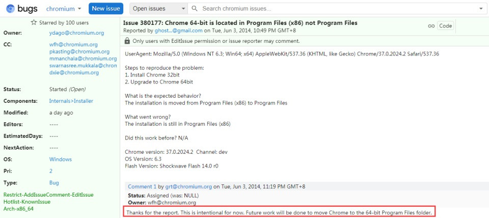 终于改了！64 位版本 Chrome 将默认安装在 “C:\Program Files”目录下|Chrome|Chromium_新浪科技_新浪网