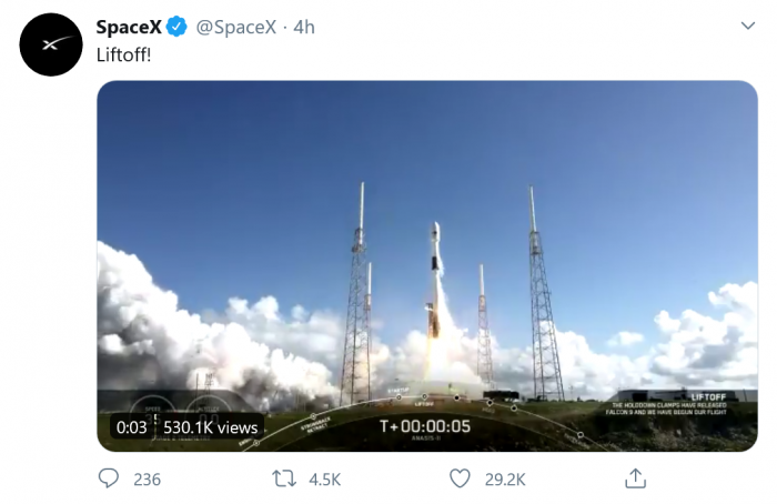 SpaceX成功发射韩国军事通信卫星ANASIS-II_手机新浪网