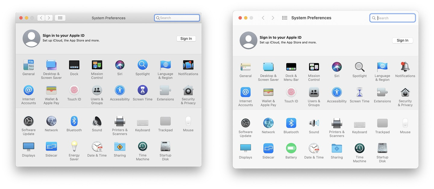 设计师带来苹果 macOS Catalina 和 Big Sur 的视觉界面对比|苹果|用户界面|UI_新浪科技_新浪网