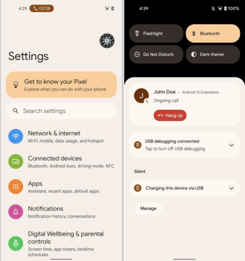 谷歌Android 12已用上新的通话状态栏指示器，可显示通话时长|谷歌|Android 12_新浪科技_新浪网