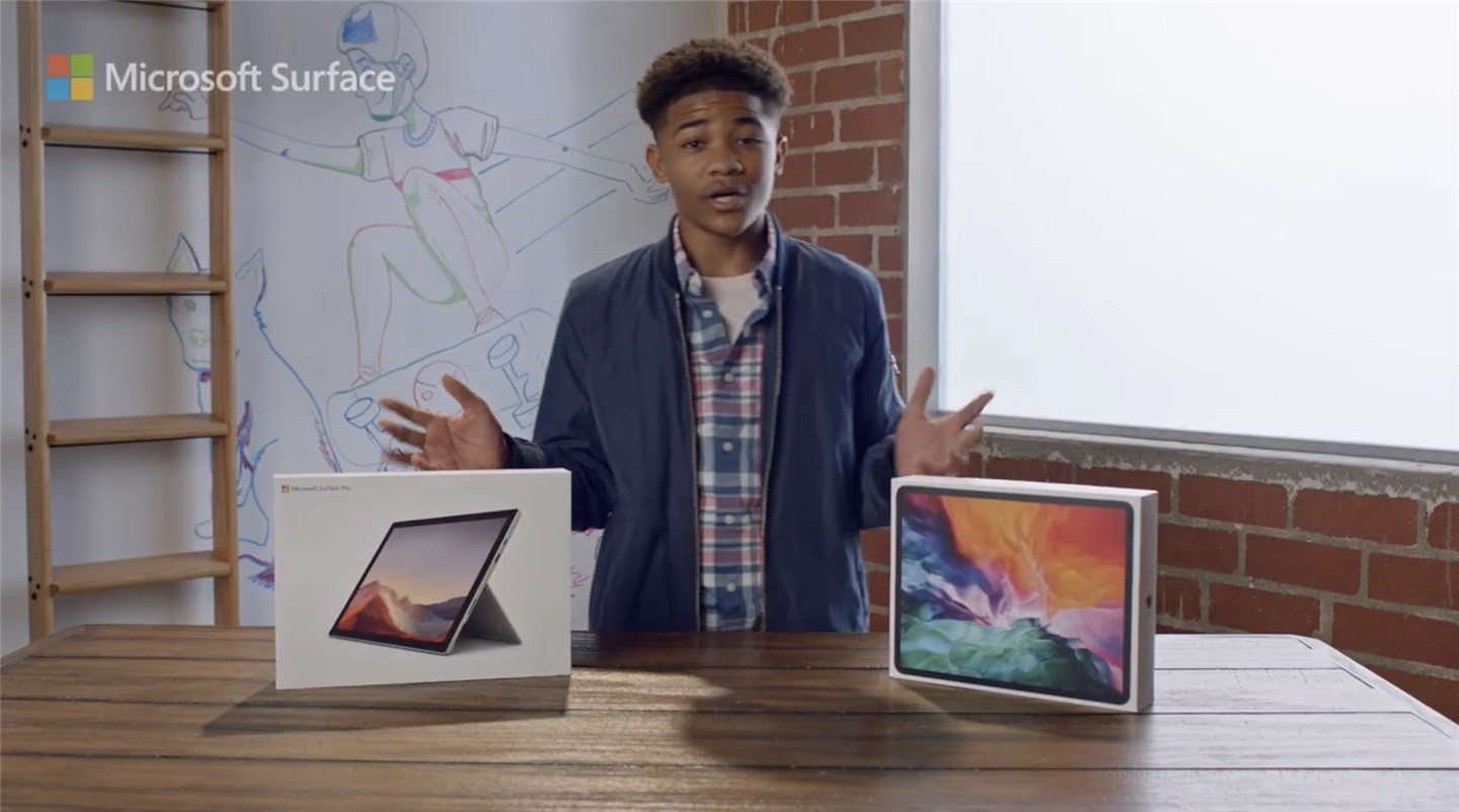微软新广告宣传Surface Pro 7，全面超过苹果iPad Pro|平板电脑|微软surface pro 7_新浪科技_新浪网