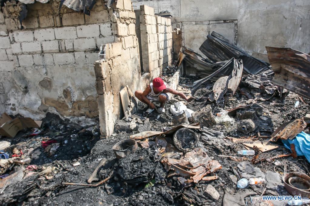 Aftermath of fire at slum area in Manila, the Philippines - World News ...