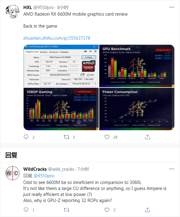 AMD Radeon RX 6600M移动GPU性能实测：略逊于英伟达RTX 3060|移动|GPU|英伟达_新浪科技_新浪网