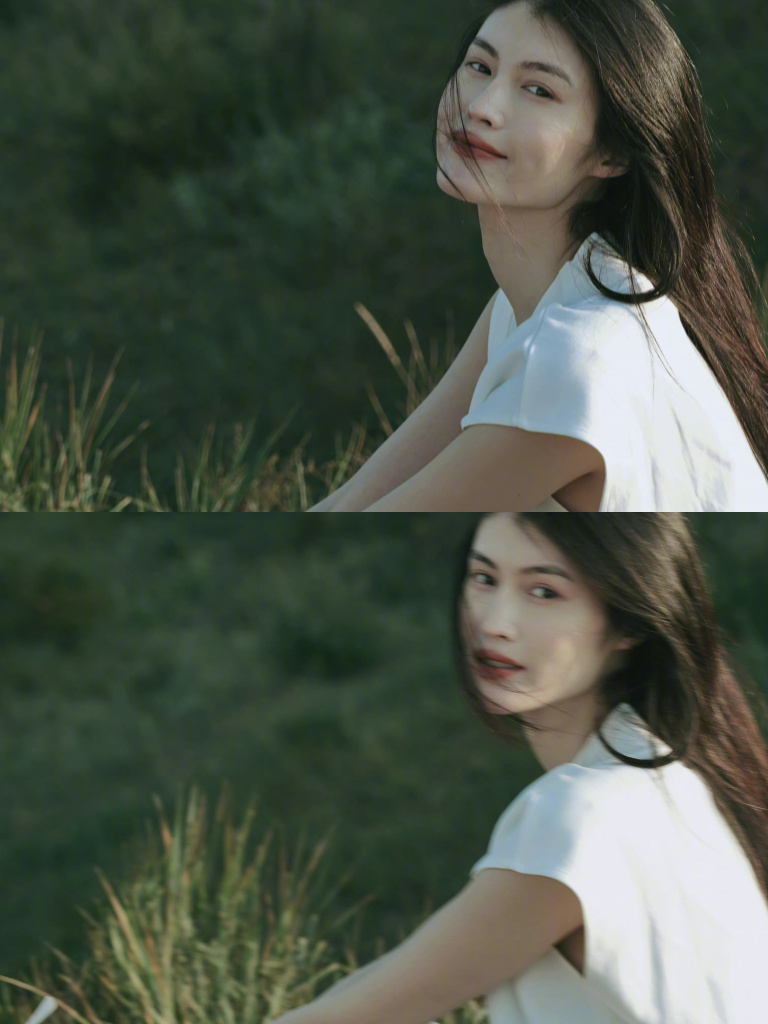 何穗晒秋日随拍写真 一袭白衣清爽纯粹