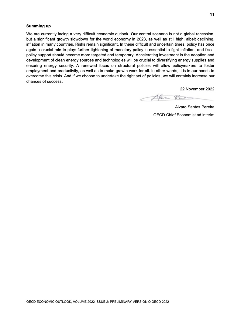 OECD：2022年全球经济展望报告–11月刊|OECD|经合组织|全球经济_新浪科技_新浪网