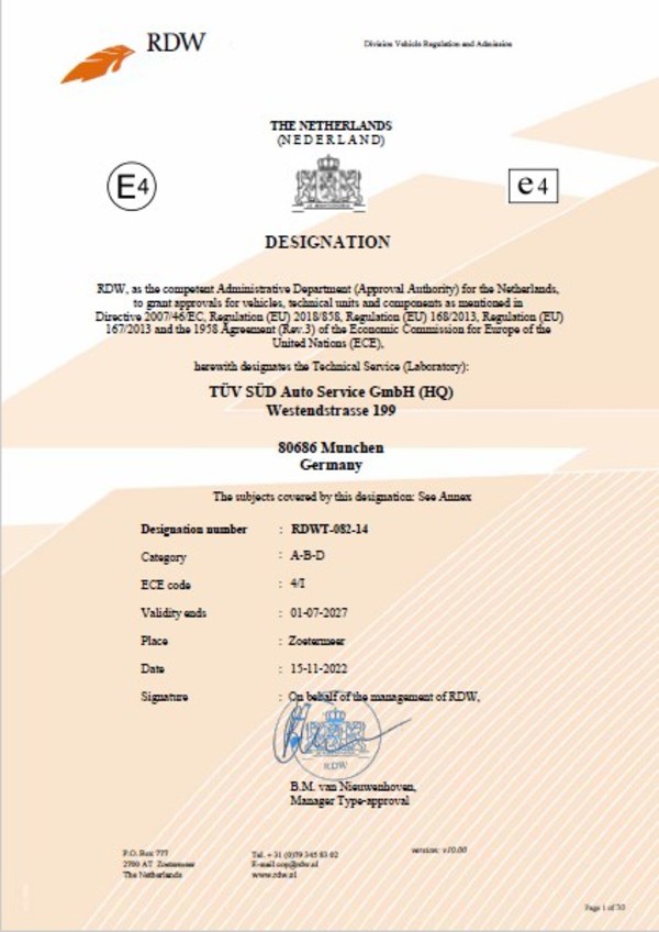 TUV南德已成为荷兰交通部指定的UN-R155与UN-R156技术服务机构_新浪新闻