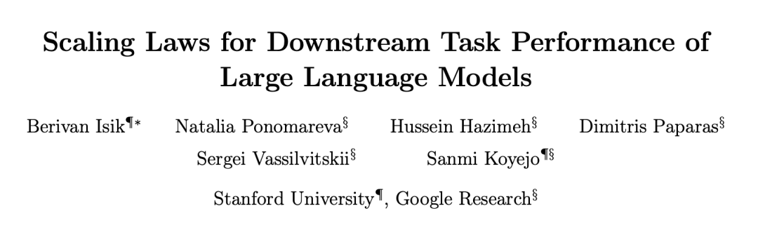 大模型Scaling Law同样适用于下游任务性能？斯坦福、谷歌最新研究揭秘|训练|斯坦福|论文_新浪科技_新浪网