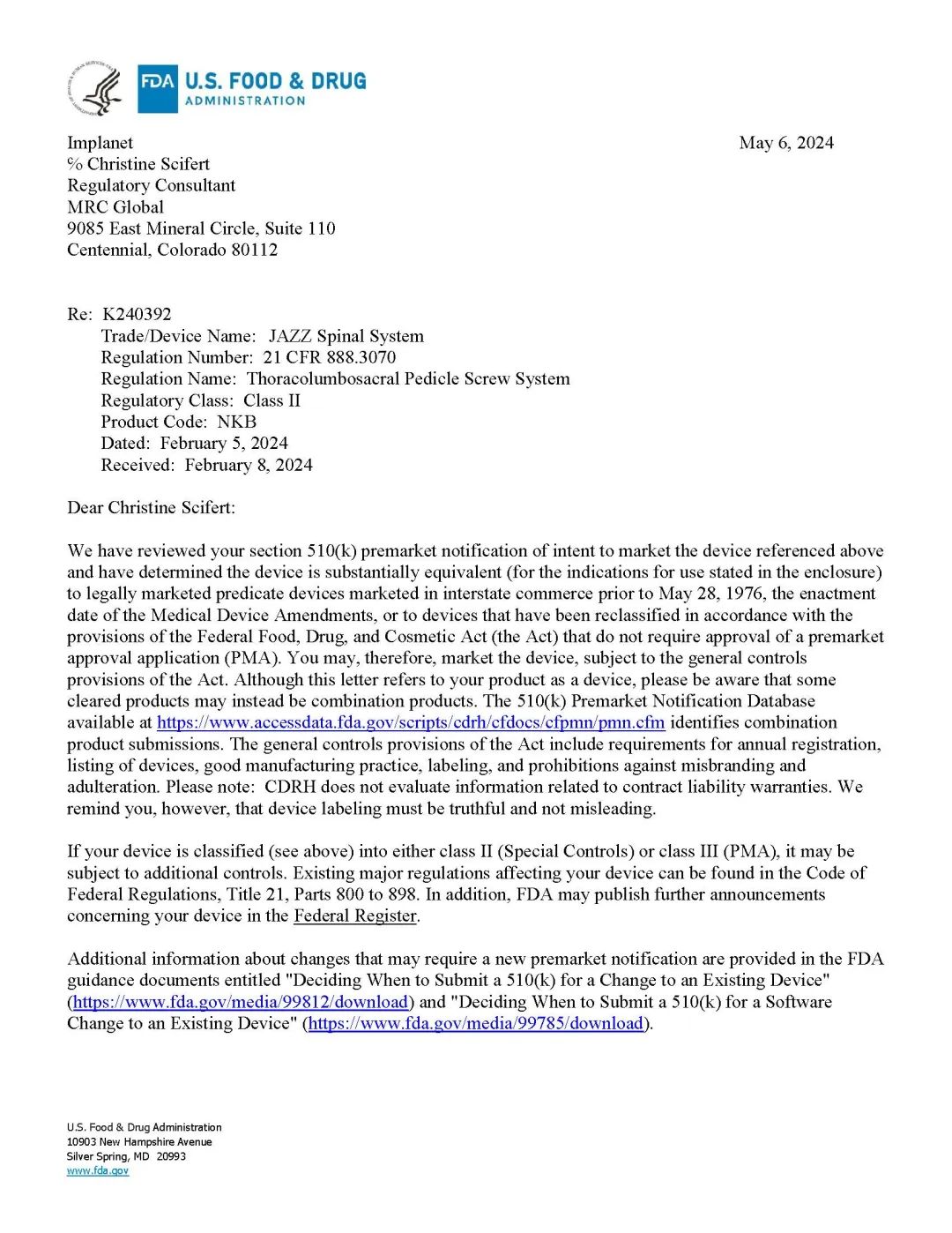 三友医疗控股公司Implanet脊柱创新产品获得美国FDA认证，即将全美上市销售|脊柱_新浪财经_新浪网